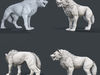 wolf pack 3D model 3D printable | CGTrader