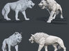 wolf pack 3D model 3D printable | CGTrader