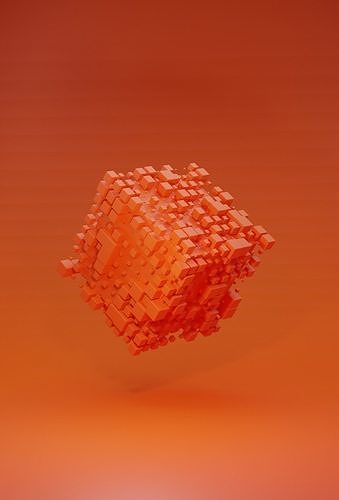 3D model Abstract Sci-Fi animated Cube 3D model VR / AR / low-poly ...