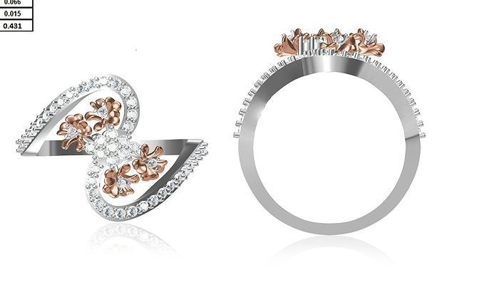 Women Wedding Engagement Ring STL OBJ FBX JCD Details 3D model 3D ...