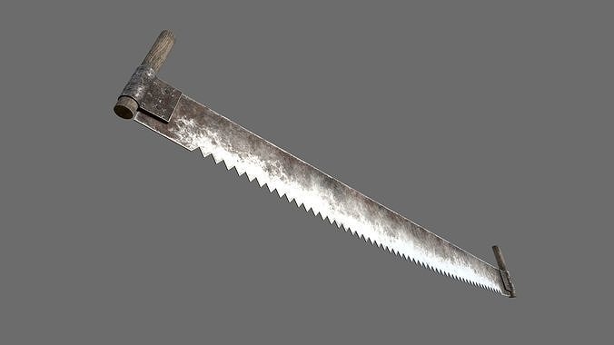 3D model Two-man crosscut saw VR / AR / low-poly | CGTrader