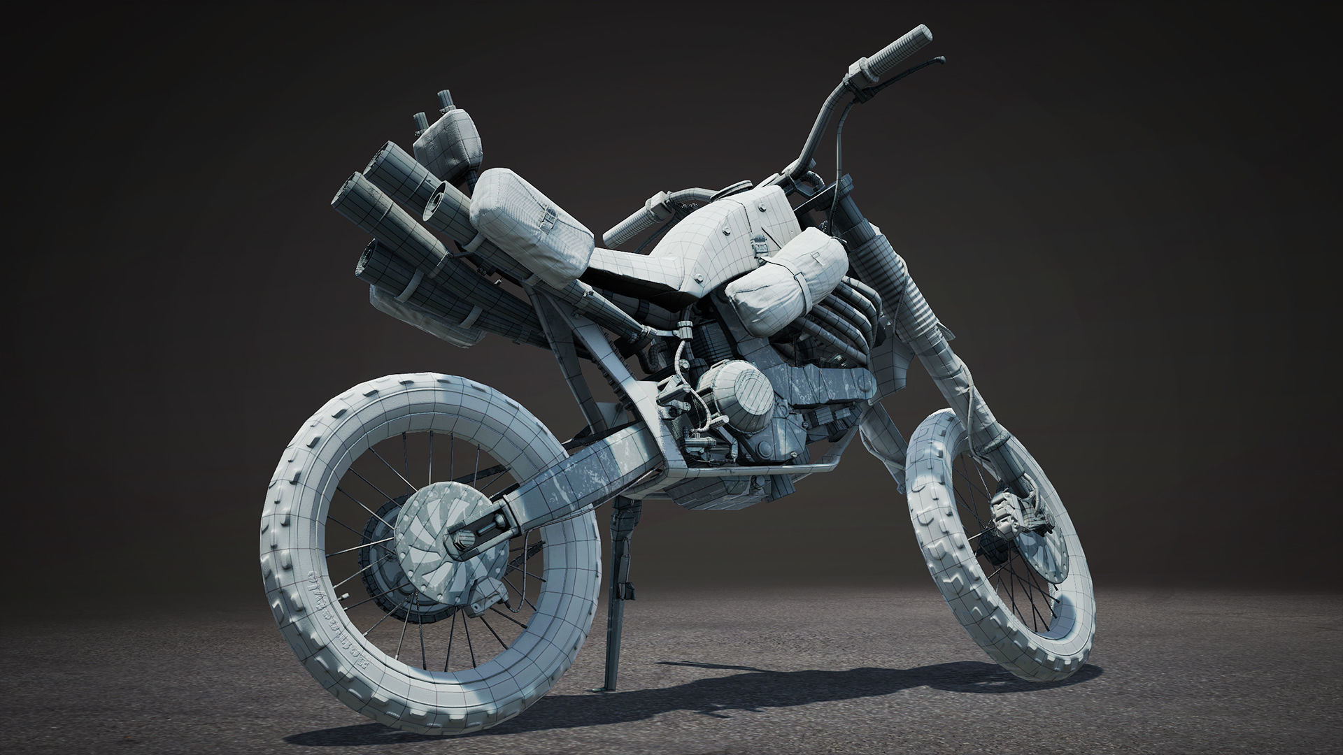 3D model Last Guns - Doomsday Bike VR / AR / low-poly | CGTrader