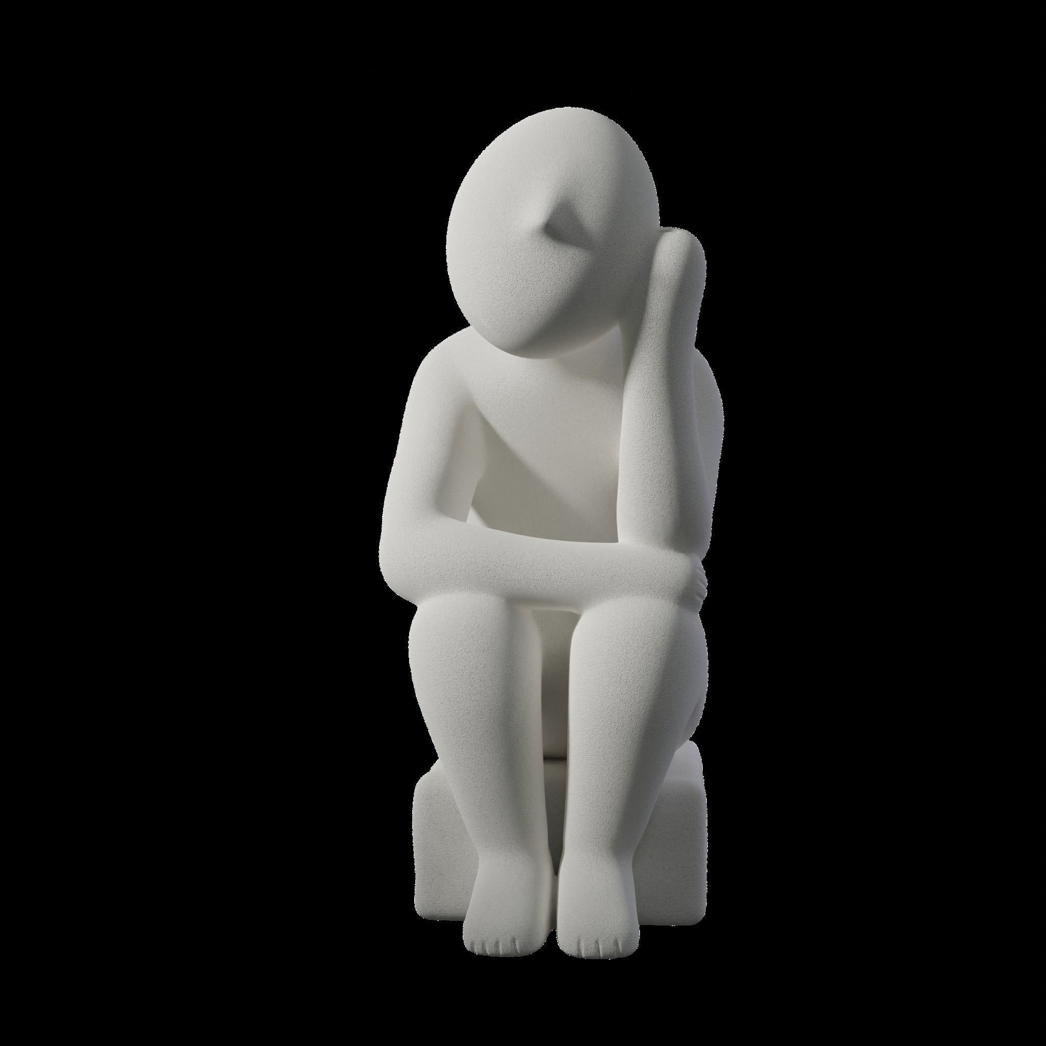 Cycladic Thinking Man 3D model 3D printable | CGTrader