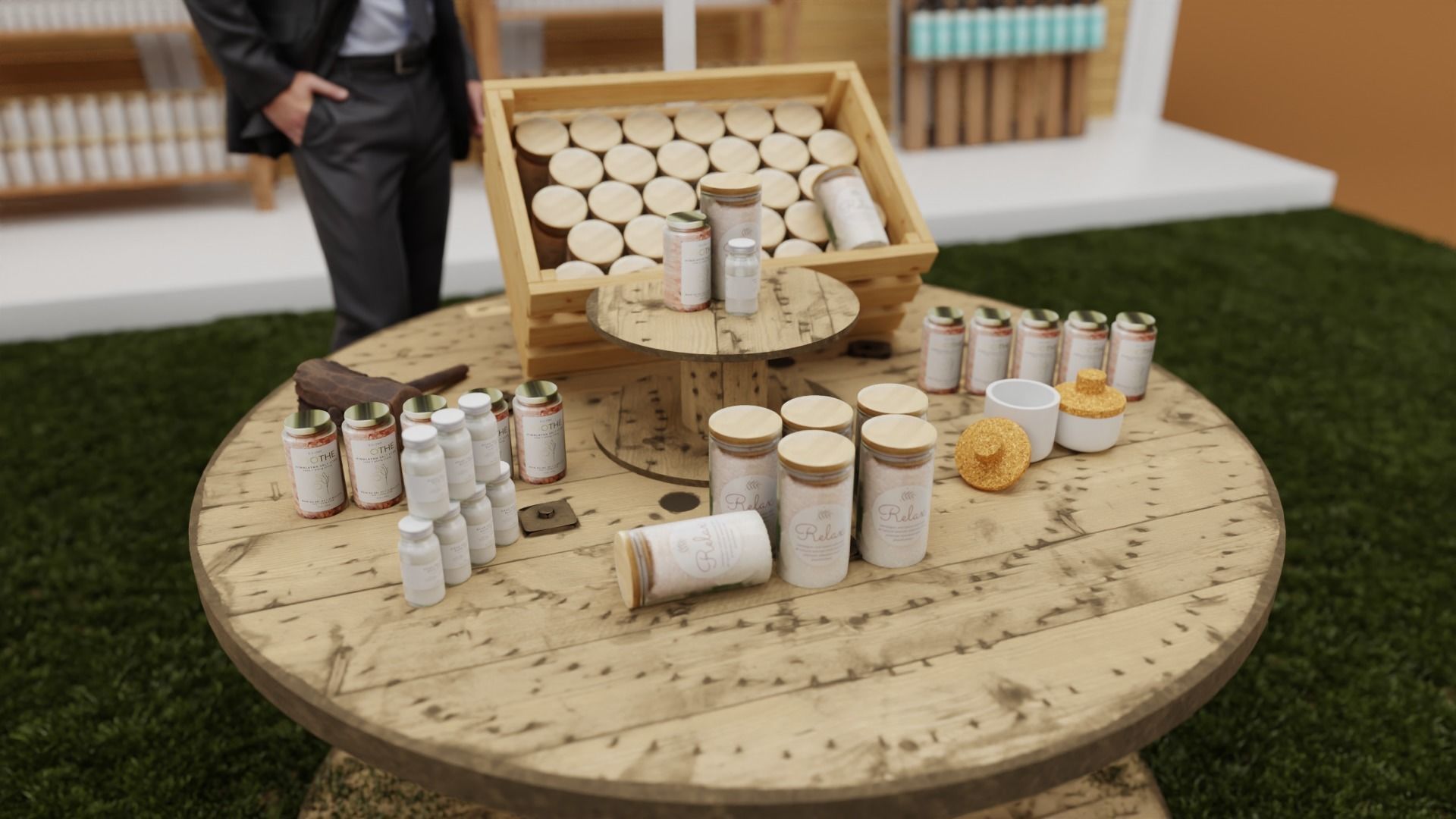 Stand Design for Bio skin care products 3D model | CGTrader