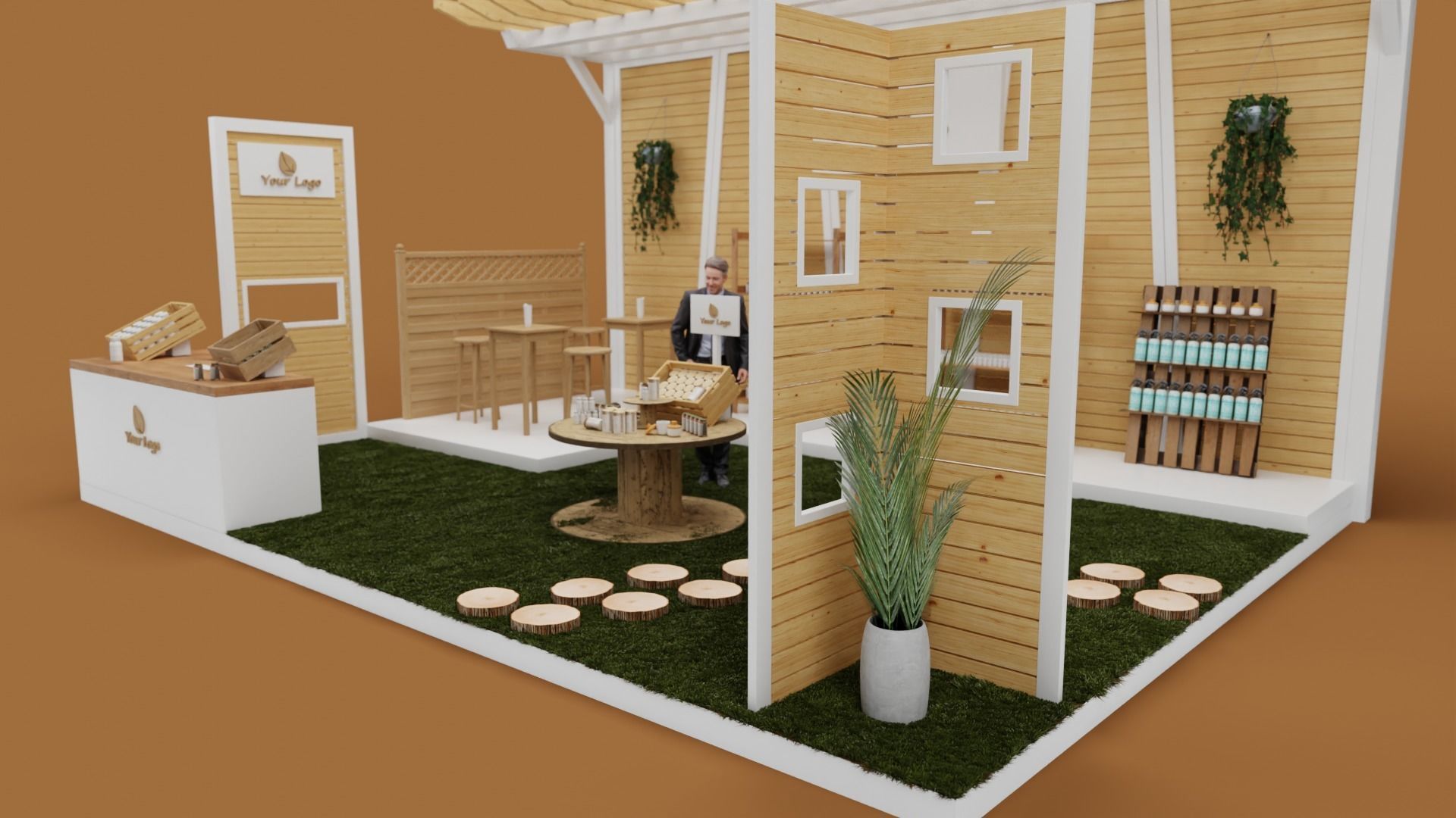 Stand Design for Bio skin care products 3D model | CGTrader