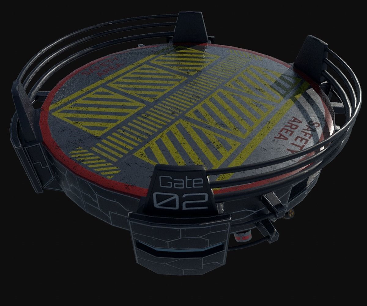 3D model 3D Sci-Fi Industrial Float Platform VR / AR / low-poly | CGTrader