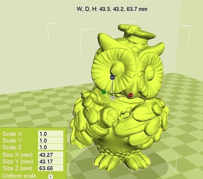 Studious owl ornament 3D model 3D printable | CGTrader