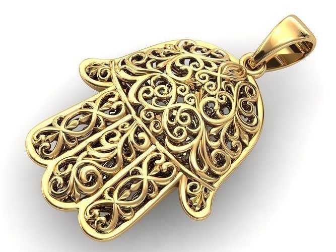 Hamsa Pendant 3D model 3D printable | CGTrader
