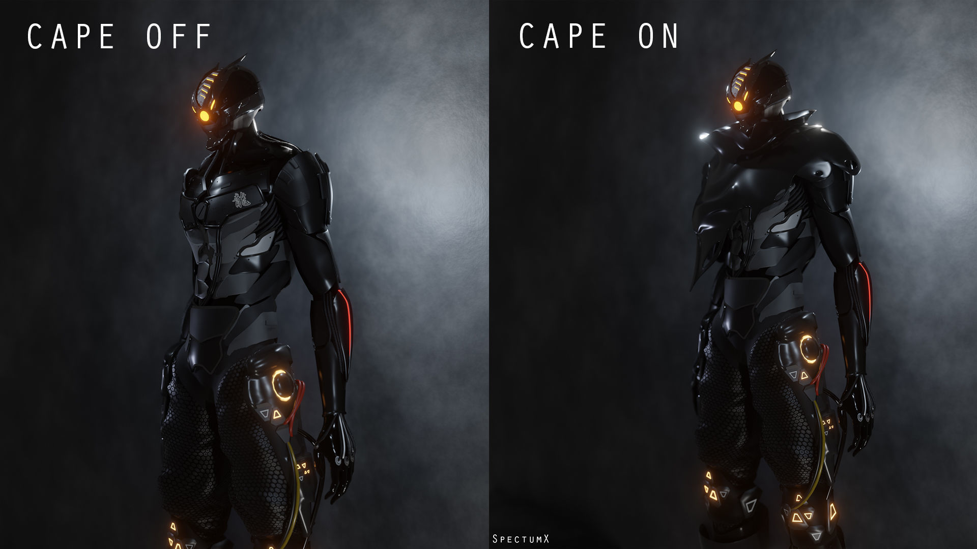 3D model Cyberpunk Armor Pack VR / AR / low-poly | CGTrader