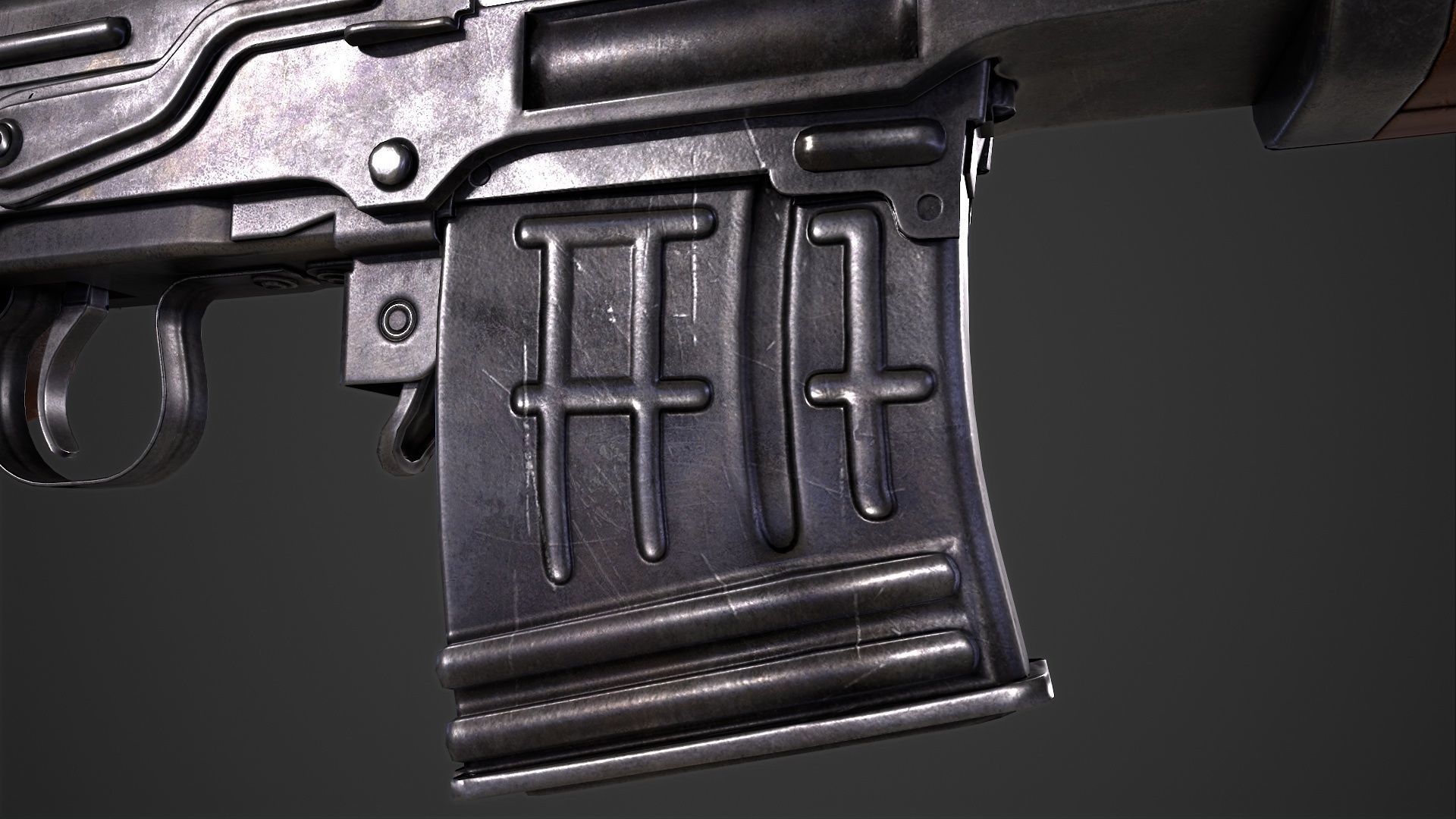 3D model SVD Dangerous Sniper Rifle VR / AR / low-poly | CGTrader