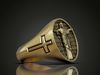 Signet Ring Cristo Redentor 3D model 3D printable | CGTrader