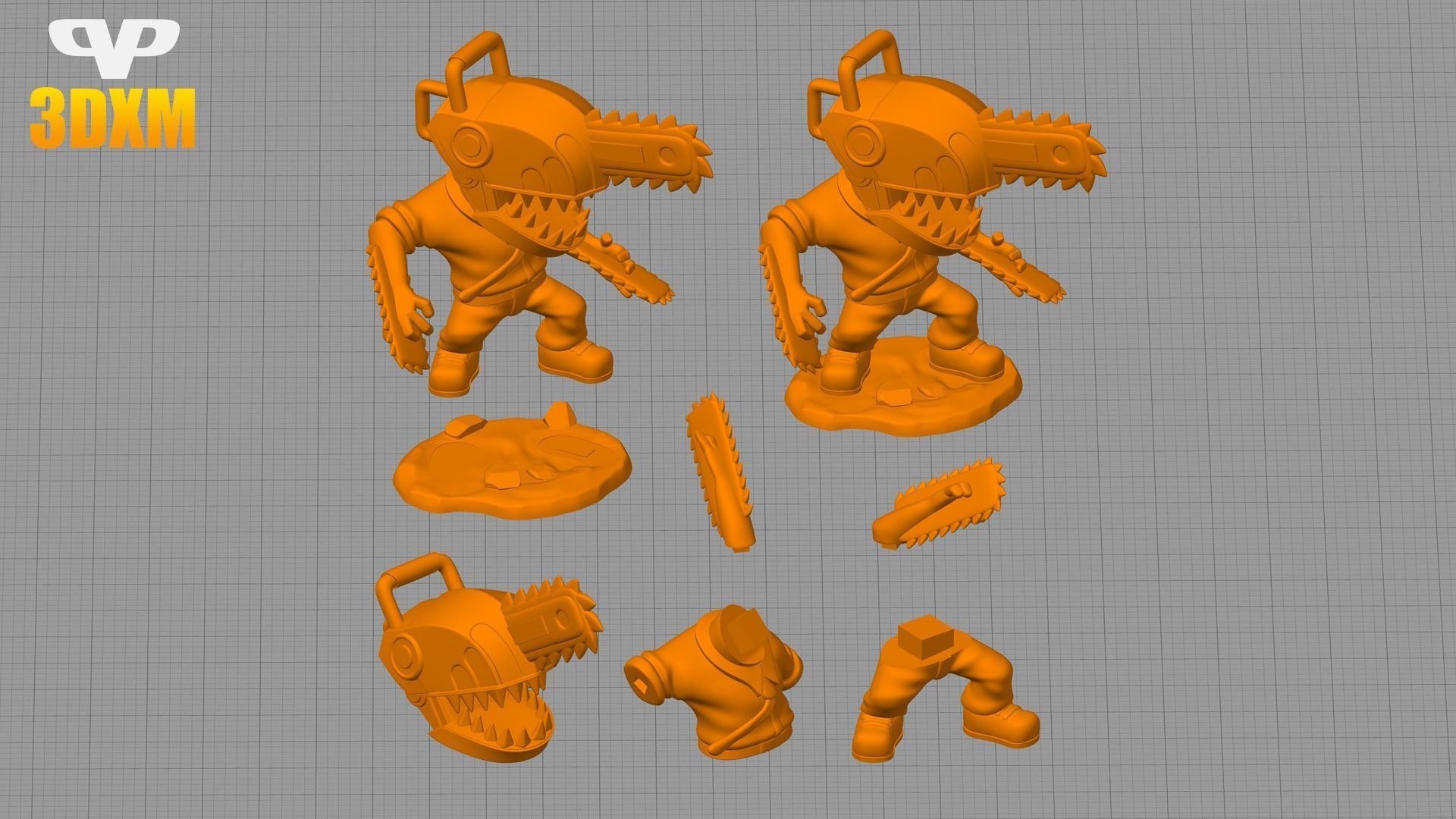 Chainsaw Man Chibi STL for 3D Printing 3D model 3D printable | CGTrader