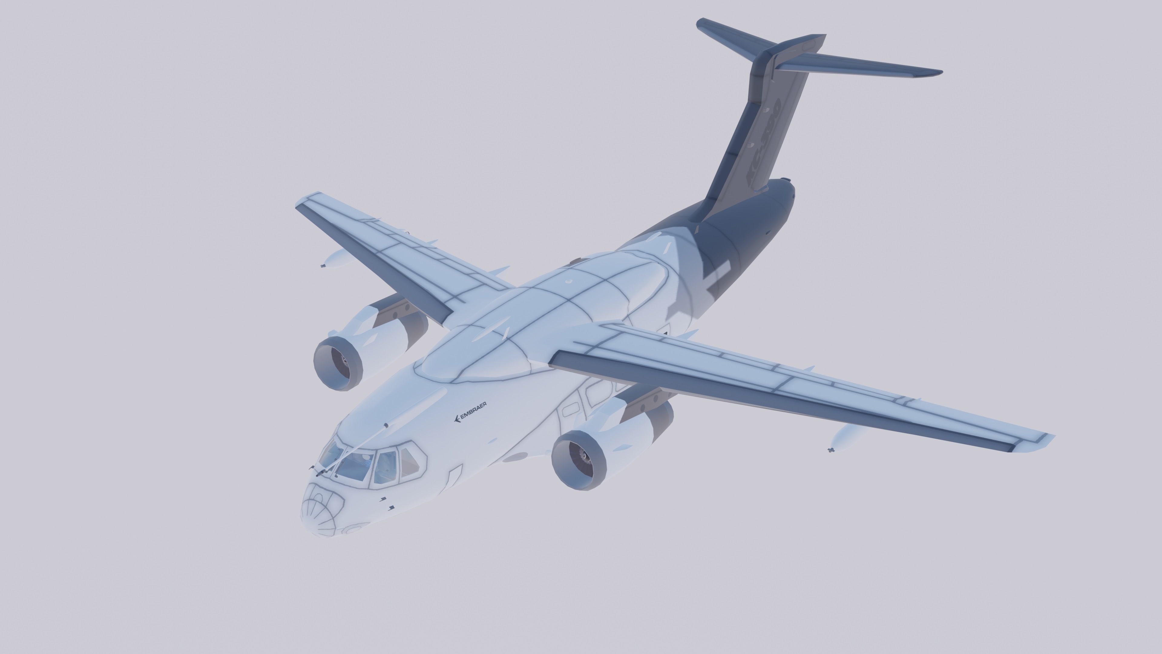 3D model Embraer KC-390 Millennium Color House VR / AR / low-poly ...