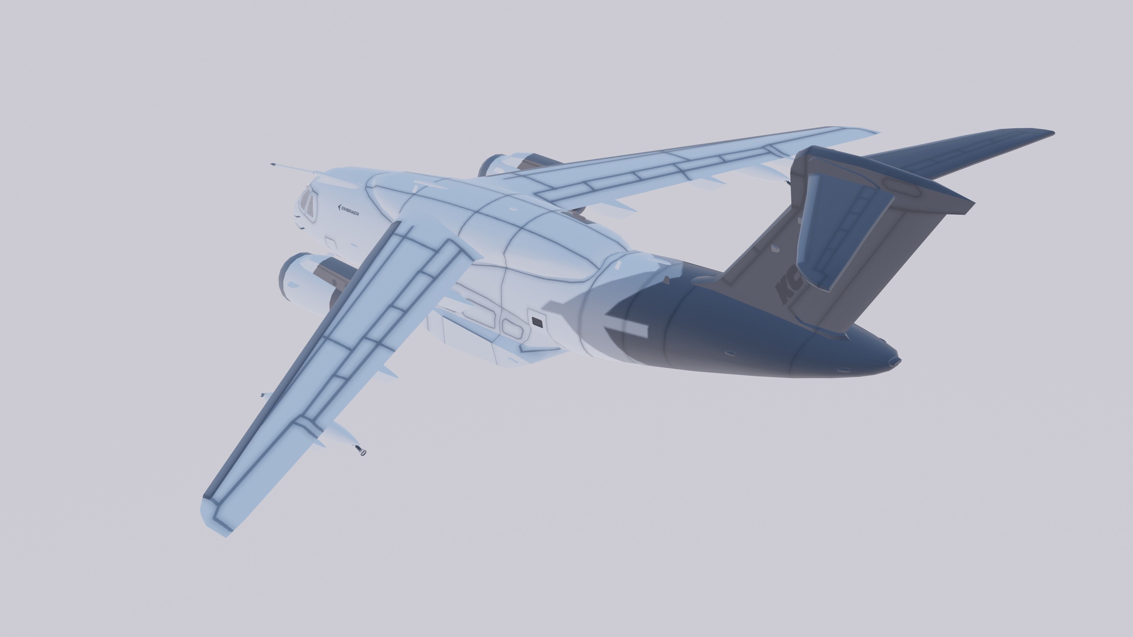 3D model Embraer KC-390 Millennium Color House VR / AR / low-poly ...