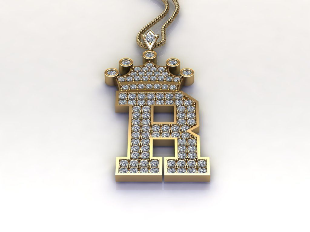 Alphabet Diamond Letter R 3D model | CGTrader