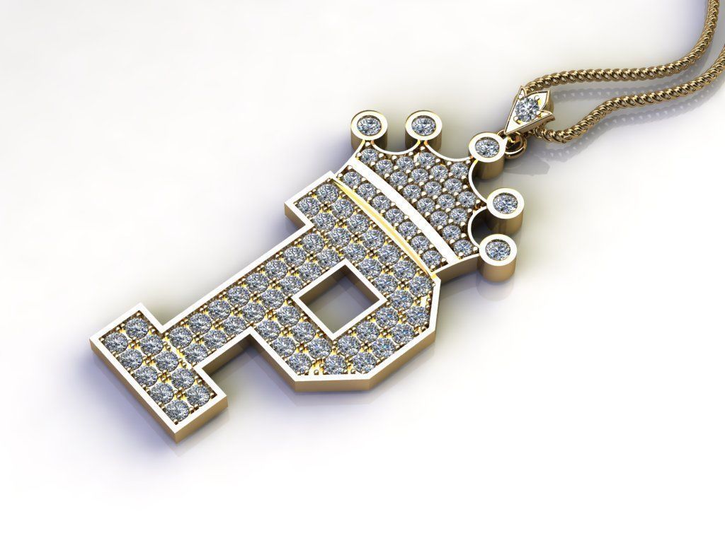 Alphabet Diamond Letter P 3D model | CGTrader