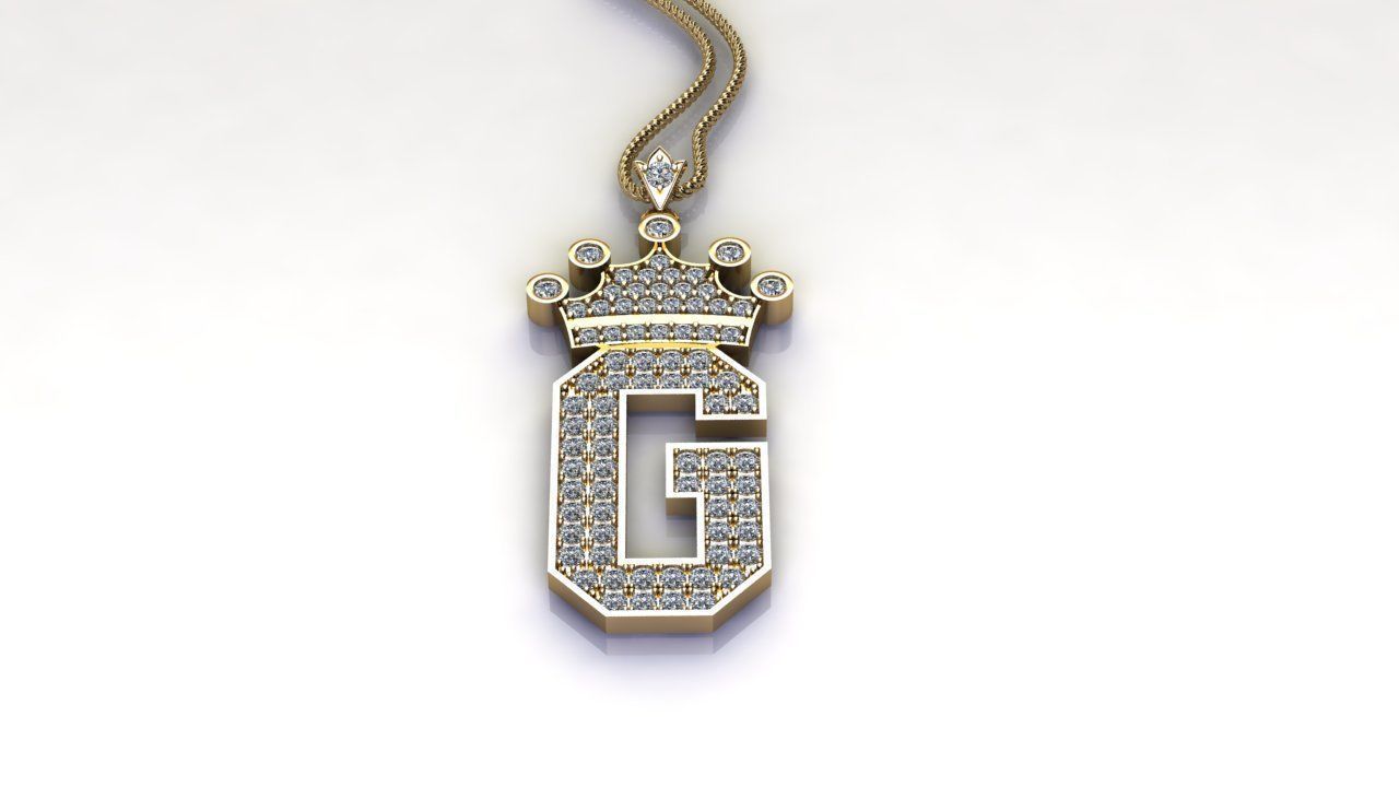 Alphabet Diamond Letter G 3D model | CGTrader