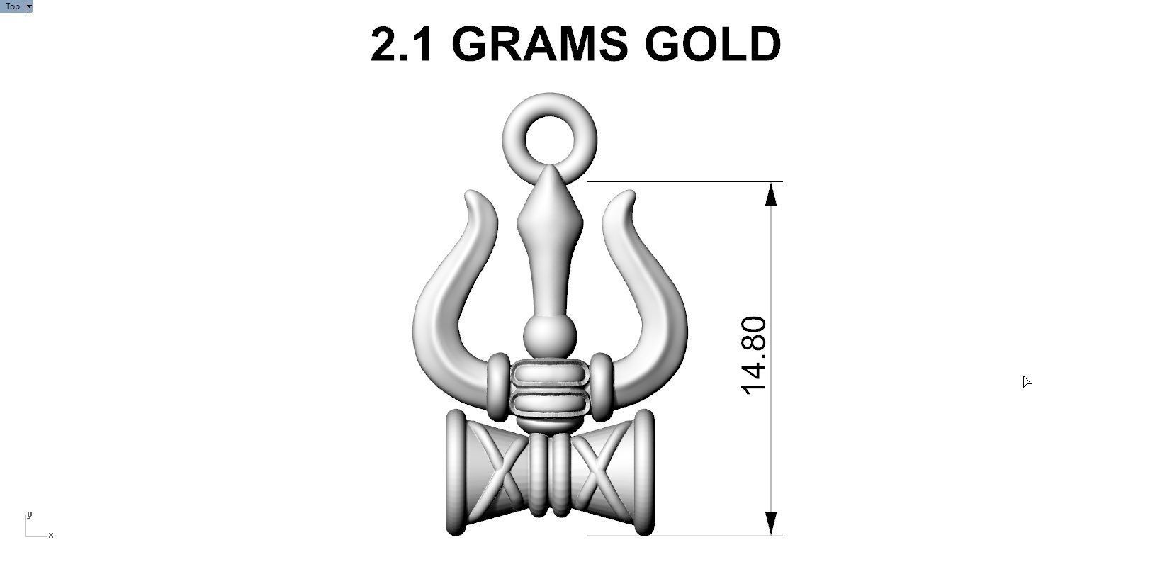 TRISHUL PENDENT 3D model 3D printable | CGTrader