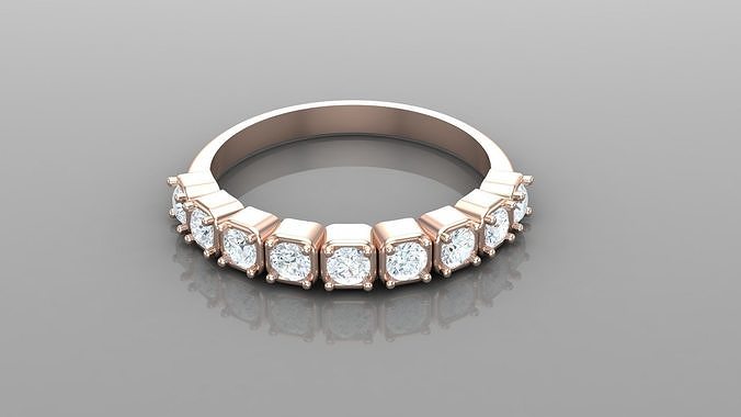 Diamond Ring Cad SR8 3D model 3D printable | CGTrader