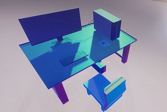 Desktop computer for home design and print low mid poly 3d model free ...