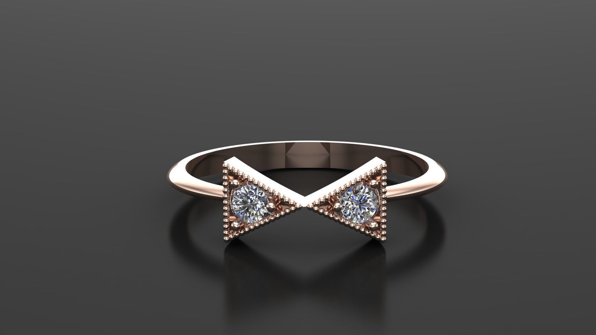 Diamond Ring Cad SR42 3D model 3D printable | CGTrader