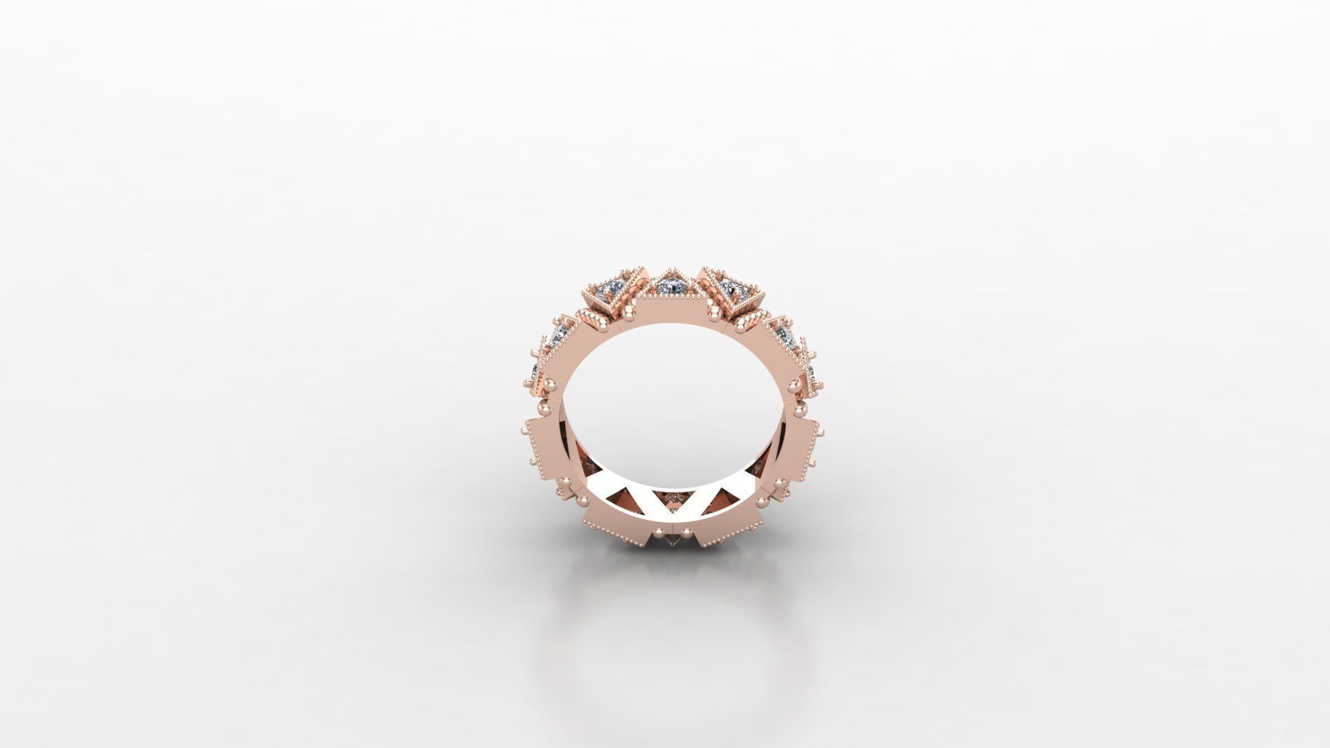 Diamond Ring Cad SR38 3D model 3D printable | CGTrader