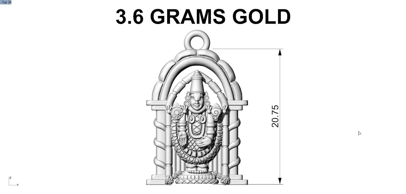 THIRUPATHI BALAJI PENDENT 3D model 3D printable | CGTrader