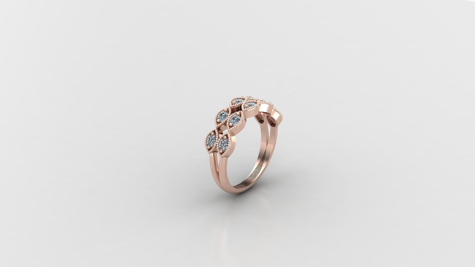 Diamond Ring Cad SR22 3D model 3D printable | CGTrader