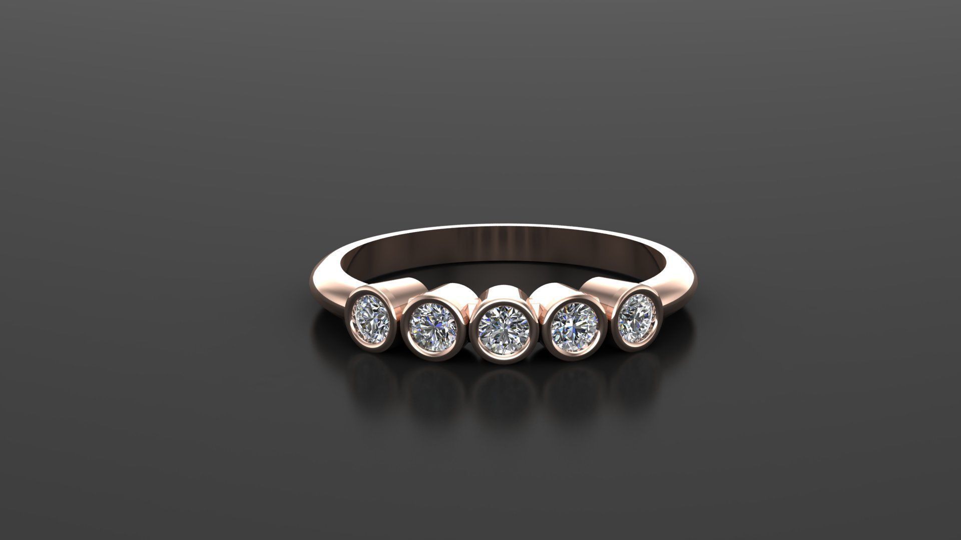 Diamond Ring Cad SR1 3D model 3D printable | CGTrader