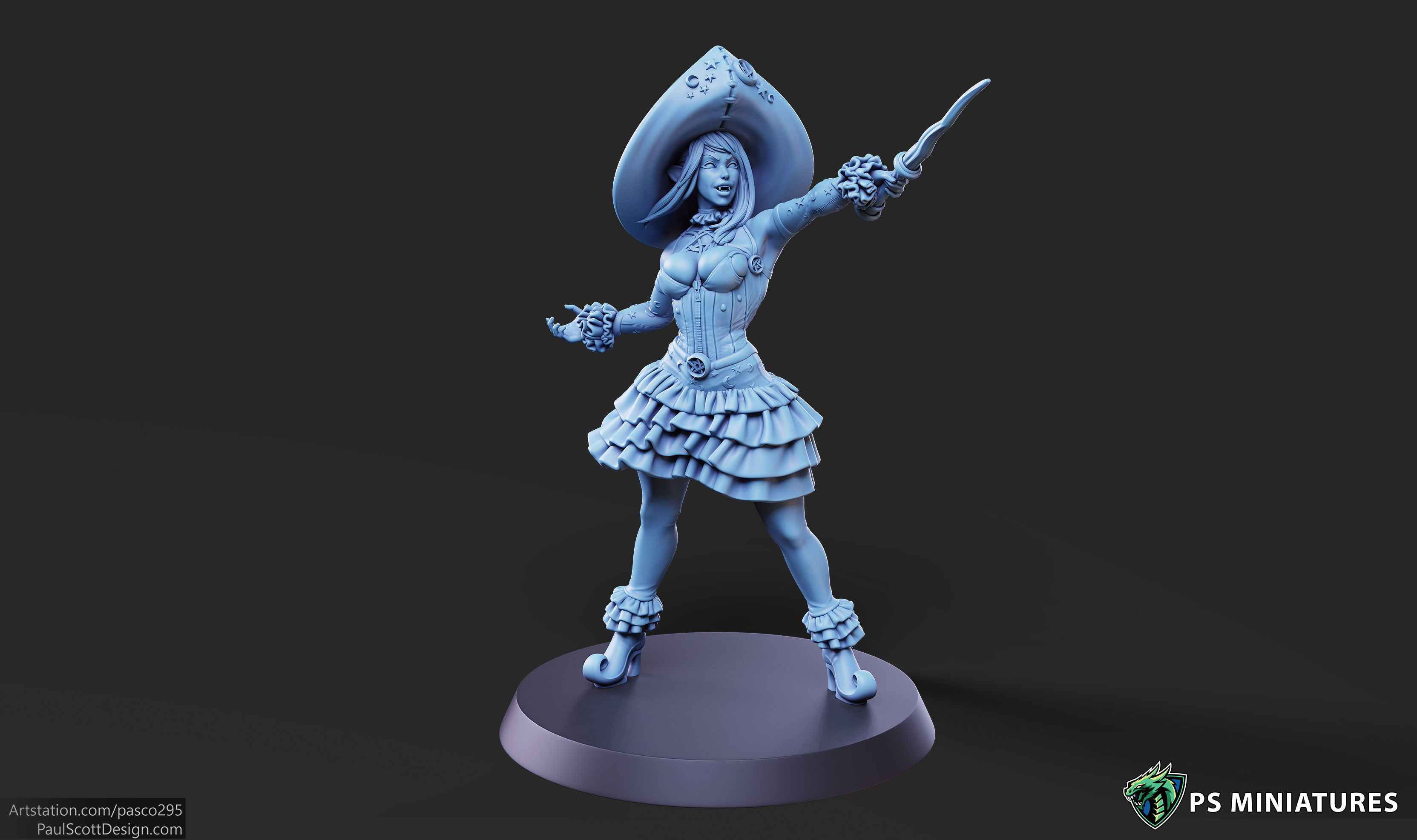 Witch Elf Pose 3 3D model 3D printable | CGTrader