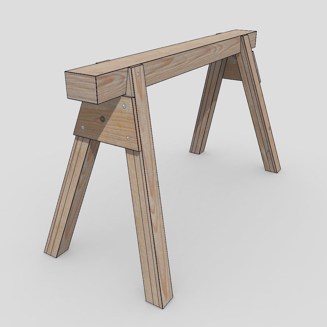3D model Trestle Support VR / AR / low-poly | CGTrader