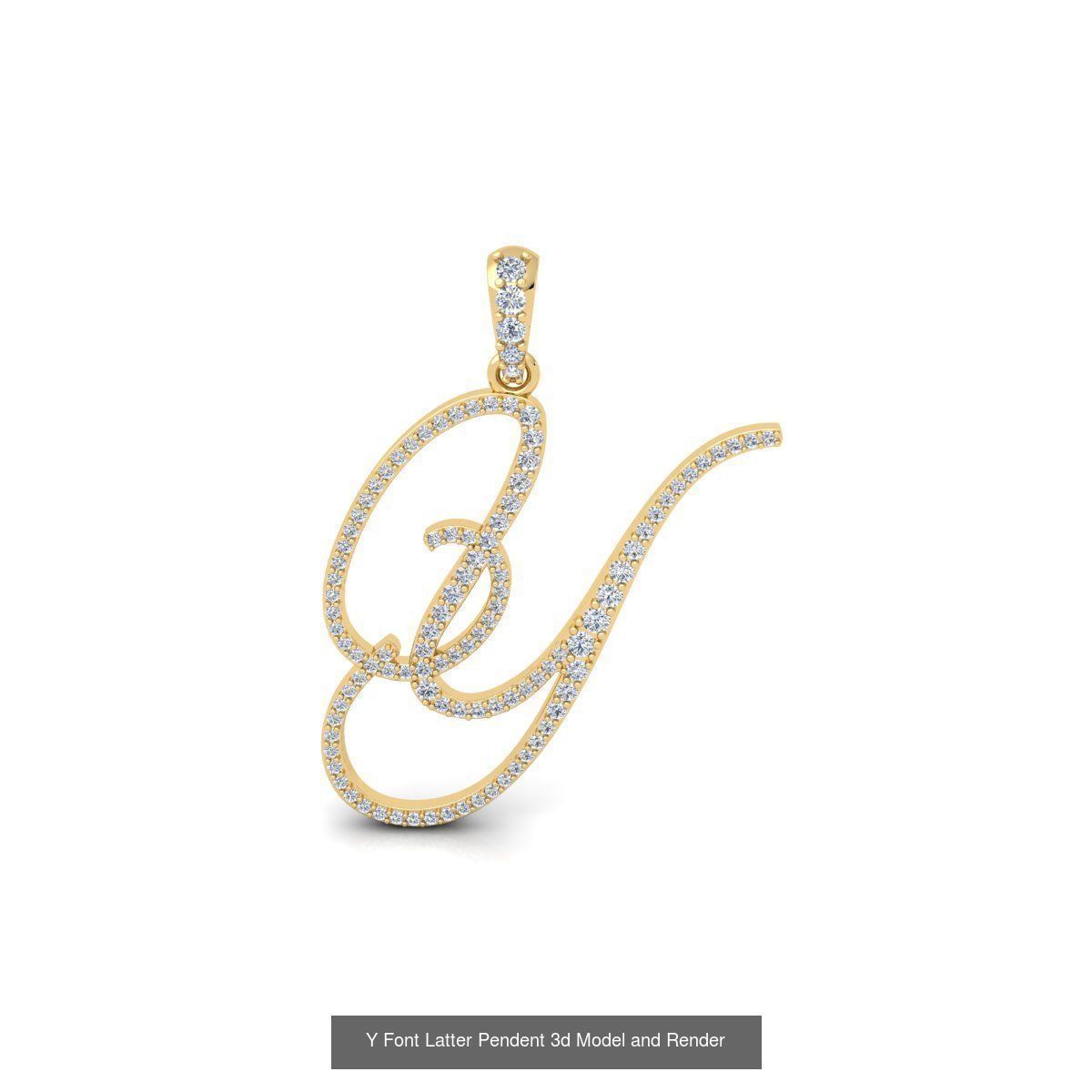 All A To Z Cursi Font Latter 3d Model and Render 3D Model Collection ...