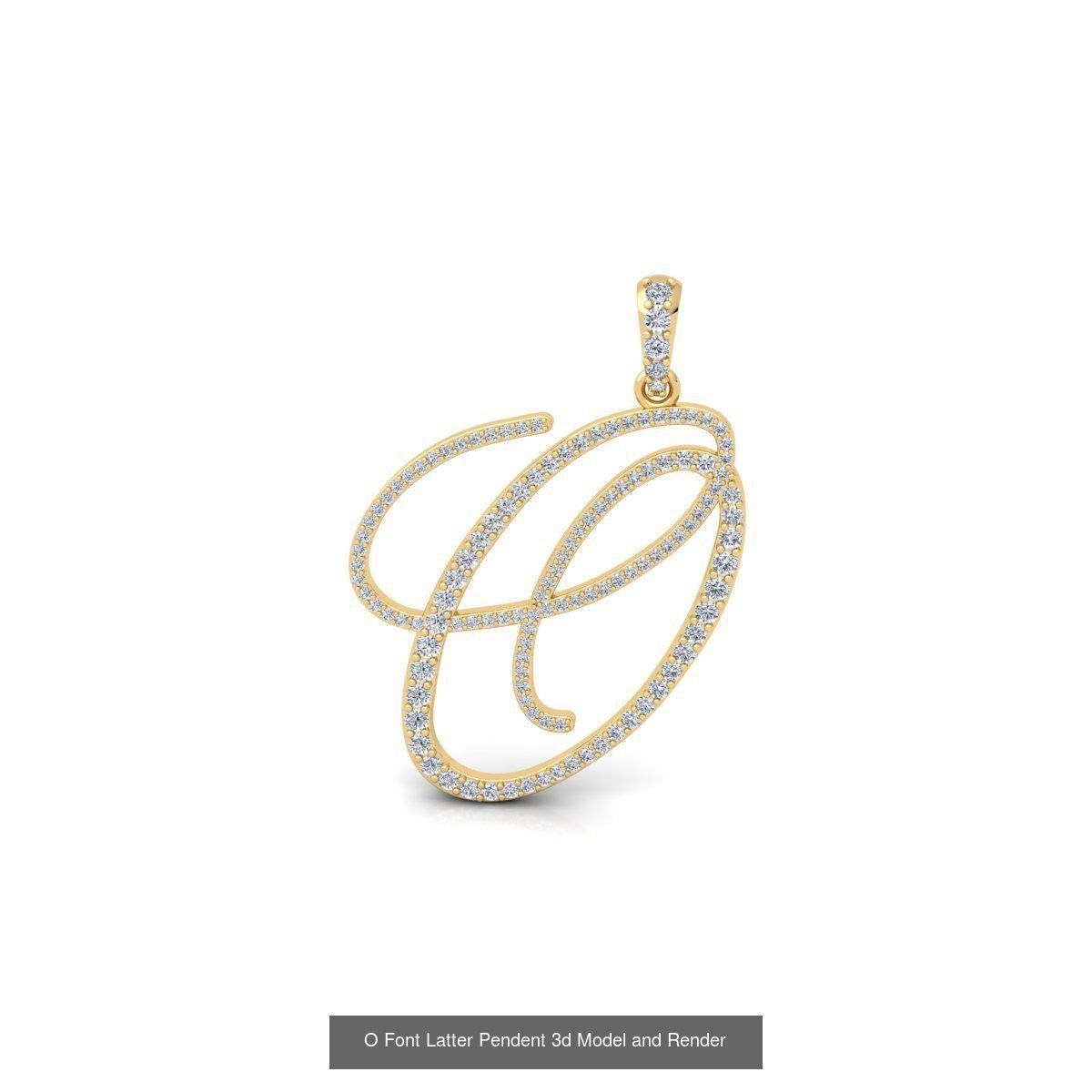 All A To Z Cursi Font Latter 3d Model and Render 3D Model Collection ...