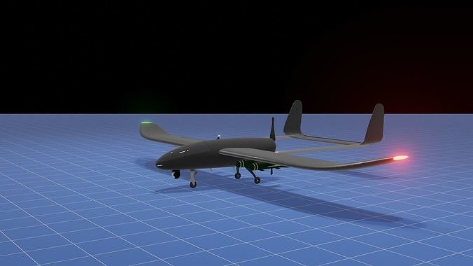 Fixed Wing UAV Drone free 3D model | CGTrader