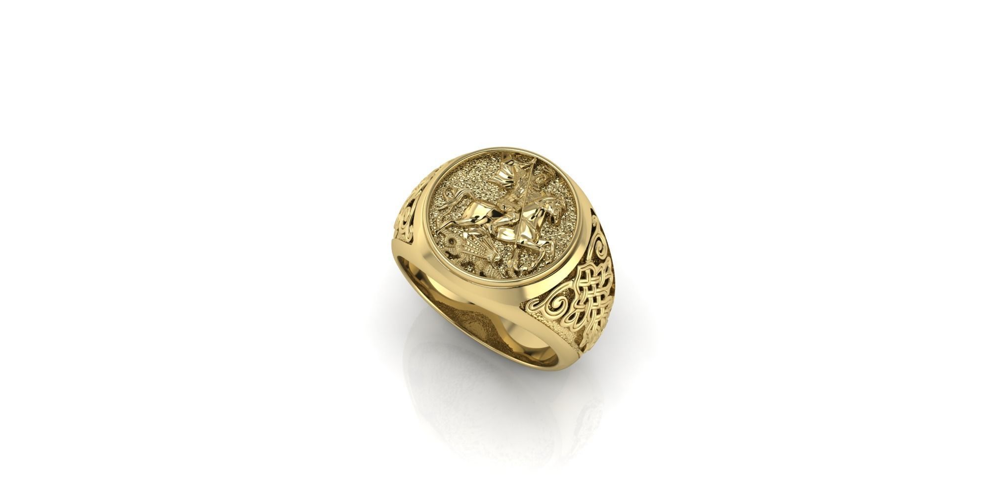 Saint George Ring - DIFERENT SIZES 3D model 3D printable | CGTrader