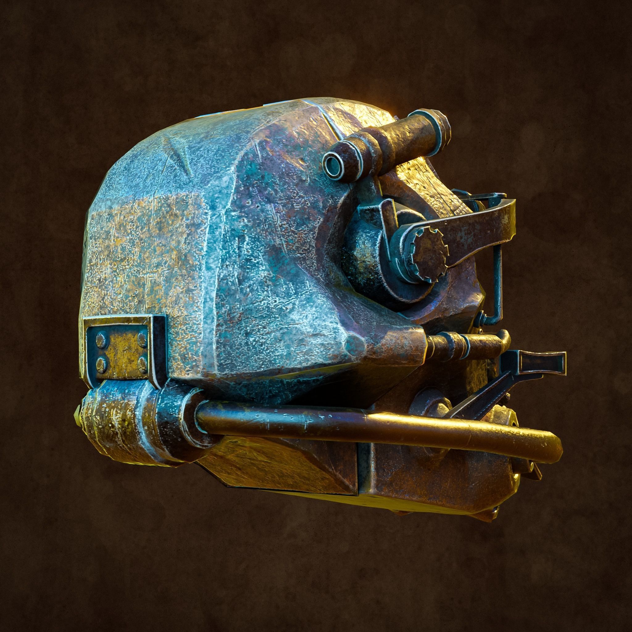 Power Armor T60 Helmet From Fallout 3d Print File 3d Model 3d