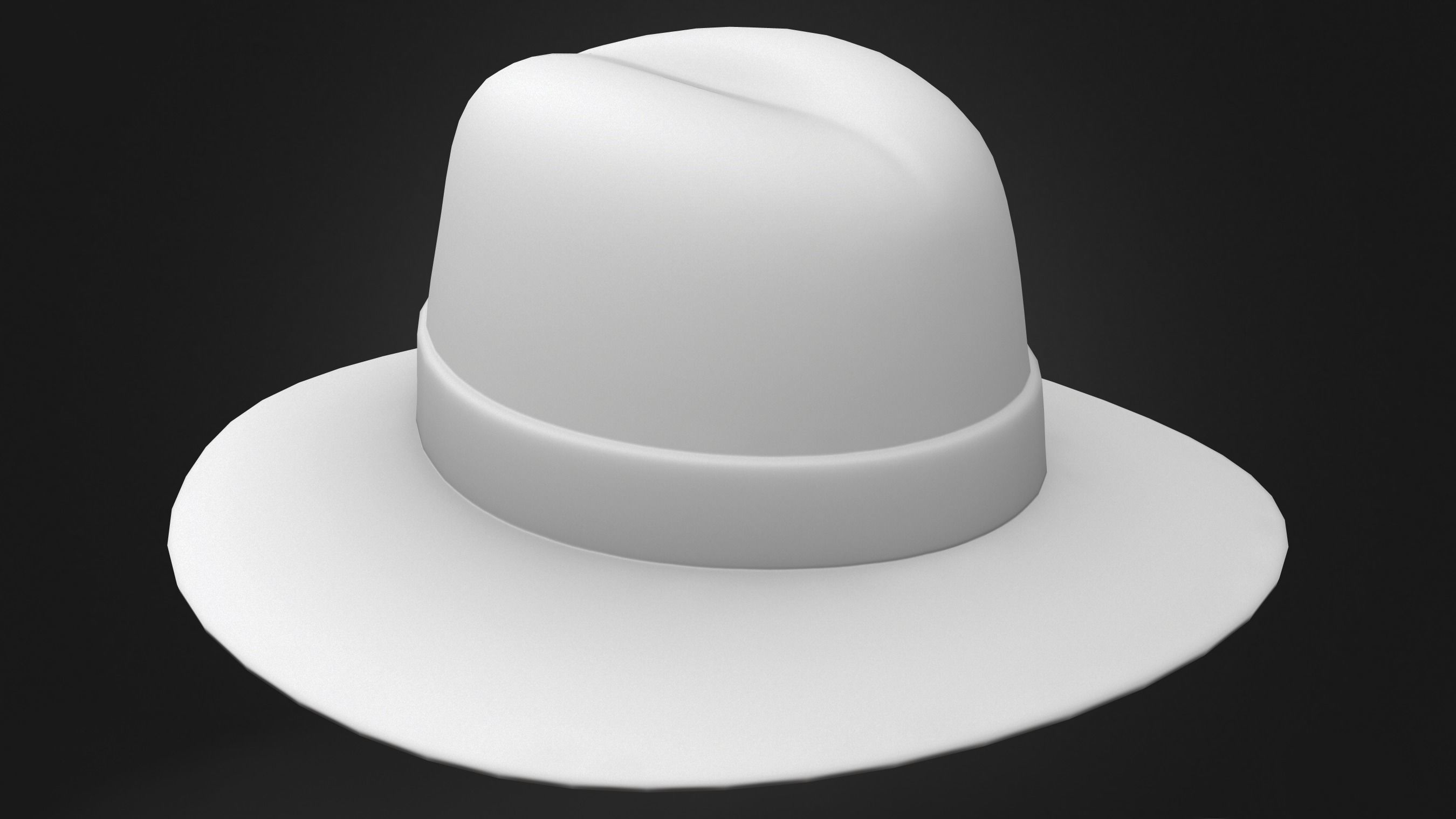 3D model Female Brown Fedora Hat VR / AR / low-poly | CGTrader