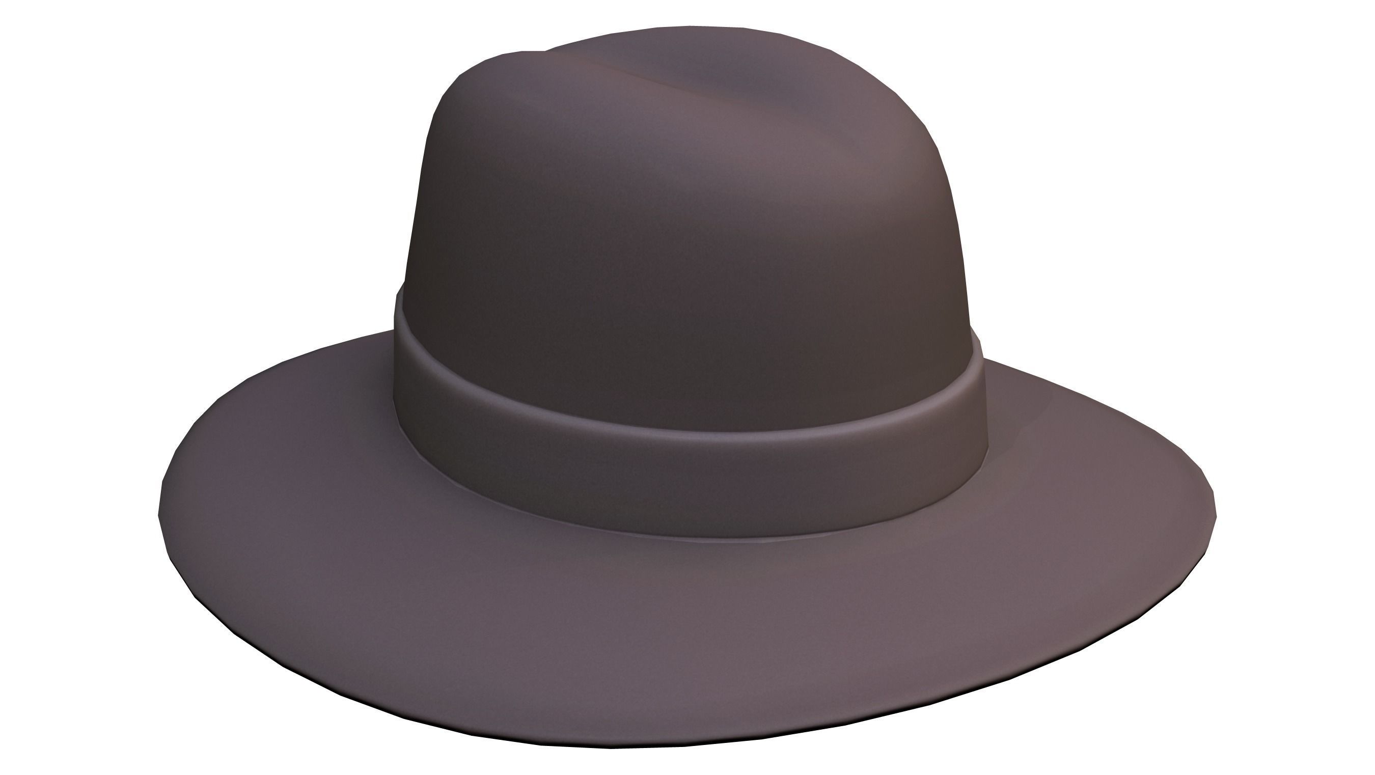 3D model Female Brown Fedora Hat VR / AR / low-poly | CGTrader