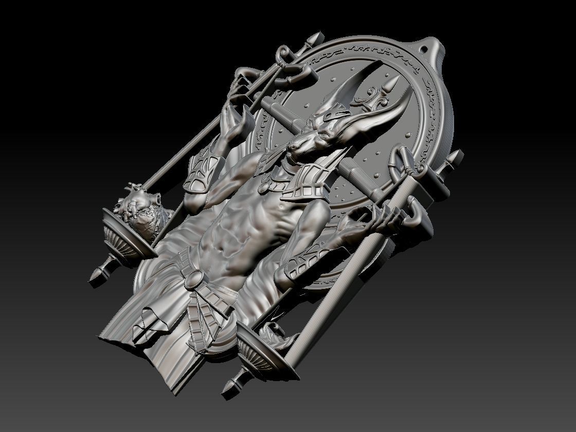HM Anubis Keychain 3D model 3D printable | CGTrader