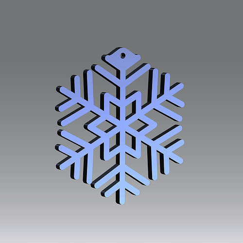 3D snowflake model 3D model 3D printable | CGTrader