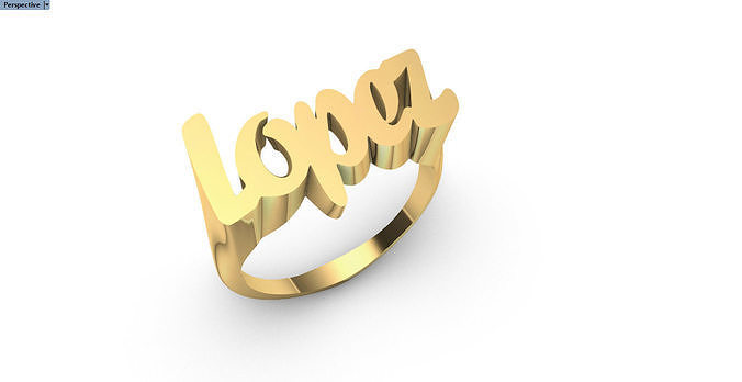Custom Ring - Lopez Name 3D model 3D printable | CGTrader
