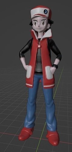 red pokemon master 3D model 3D printable | CGTrader