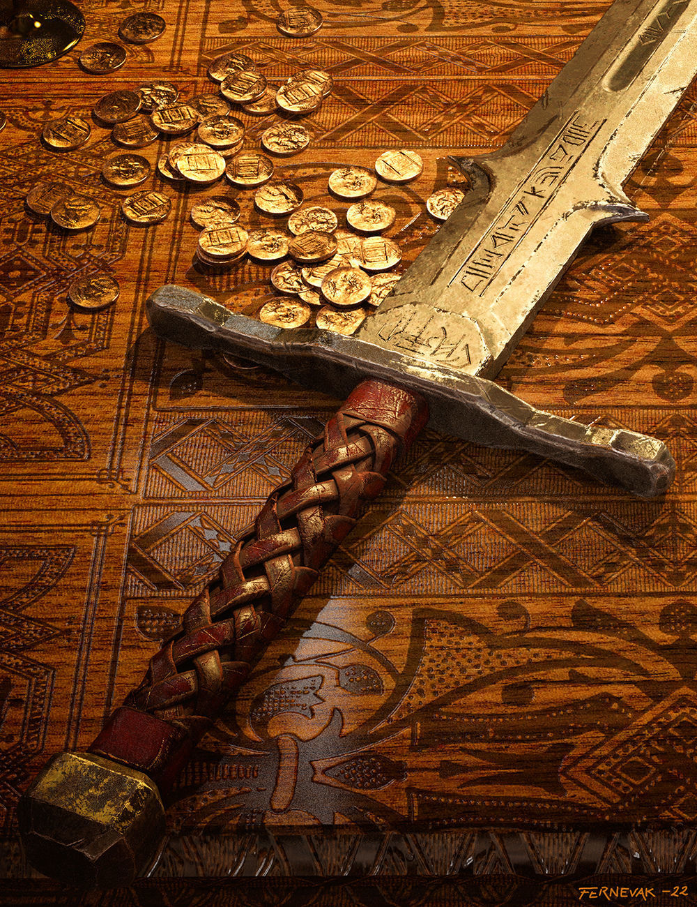 Barbarian Sword and poses for G8M 3D model | CGTrader