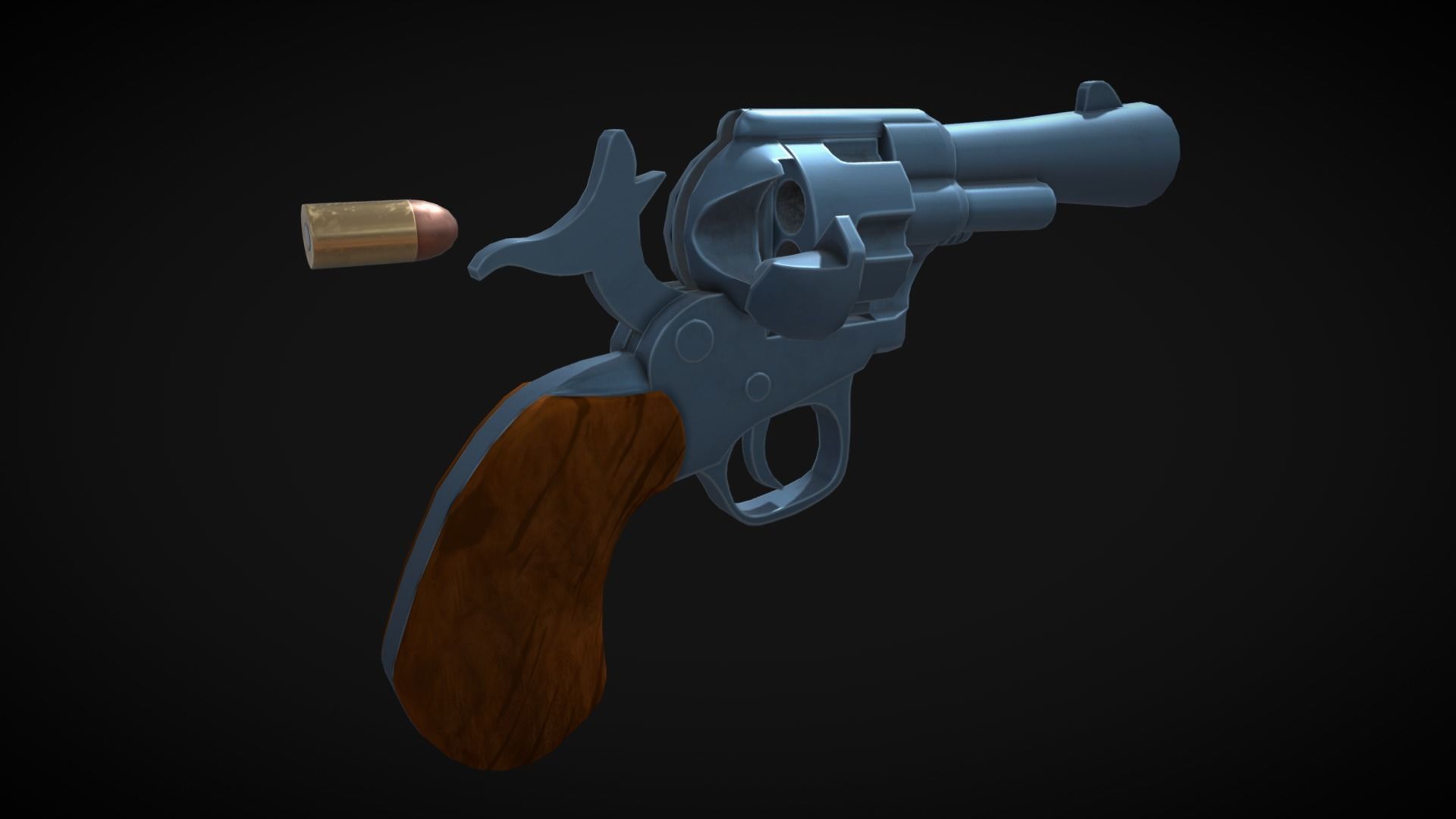 3D model Stylized Revolver VR / AR / low-poly | CGTrader