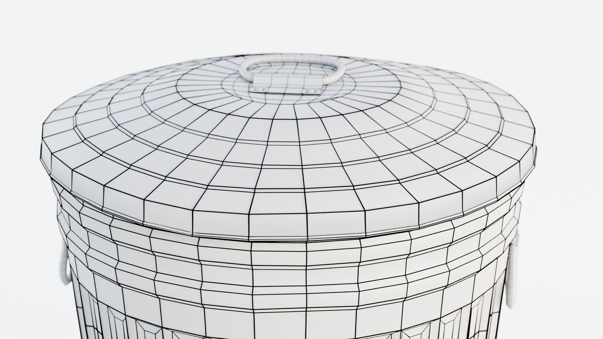 3D model Worn Trash Can VR / AR / low-poly | CGTrader