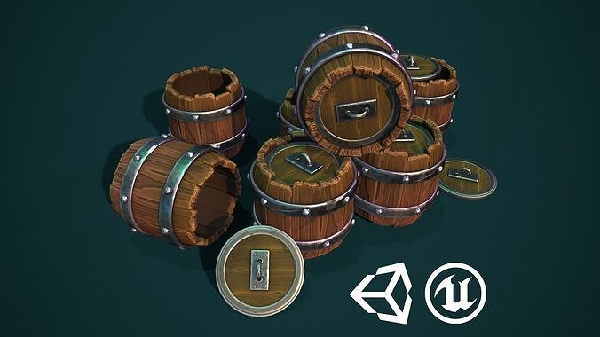 3D model Stylized Barrels VR / AR / low-poly | CGTrader