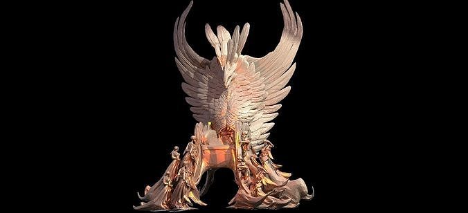 3D model Dantes Inferno Ghost Throne 2 VR / AR / low-poly | CGTrader