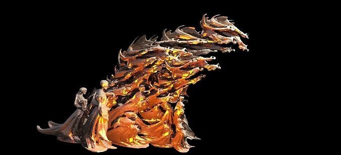 Dantes Inferno Ghost arch golden 2 3D model | CGTrader