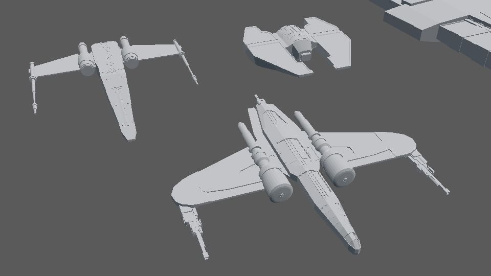 A set of 5 spaceships 3d models free VR / AR / low-poly 3D model | CGTrader