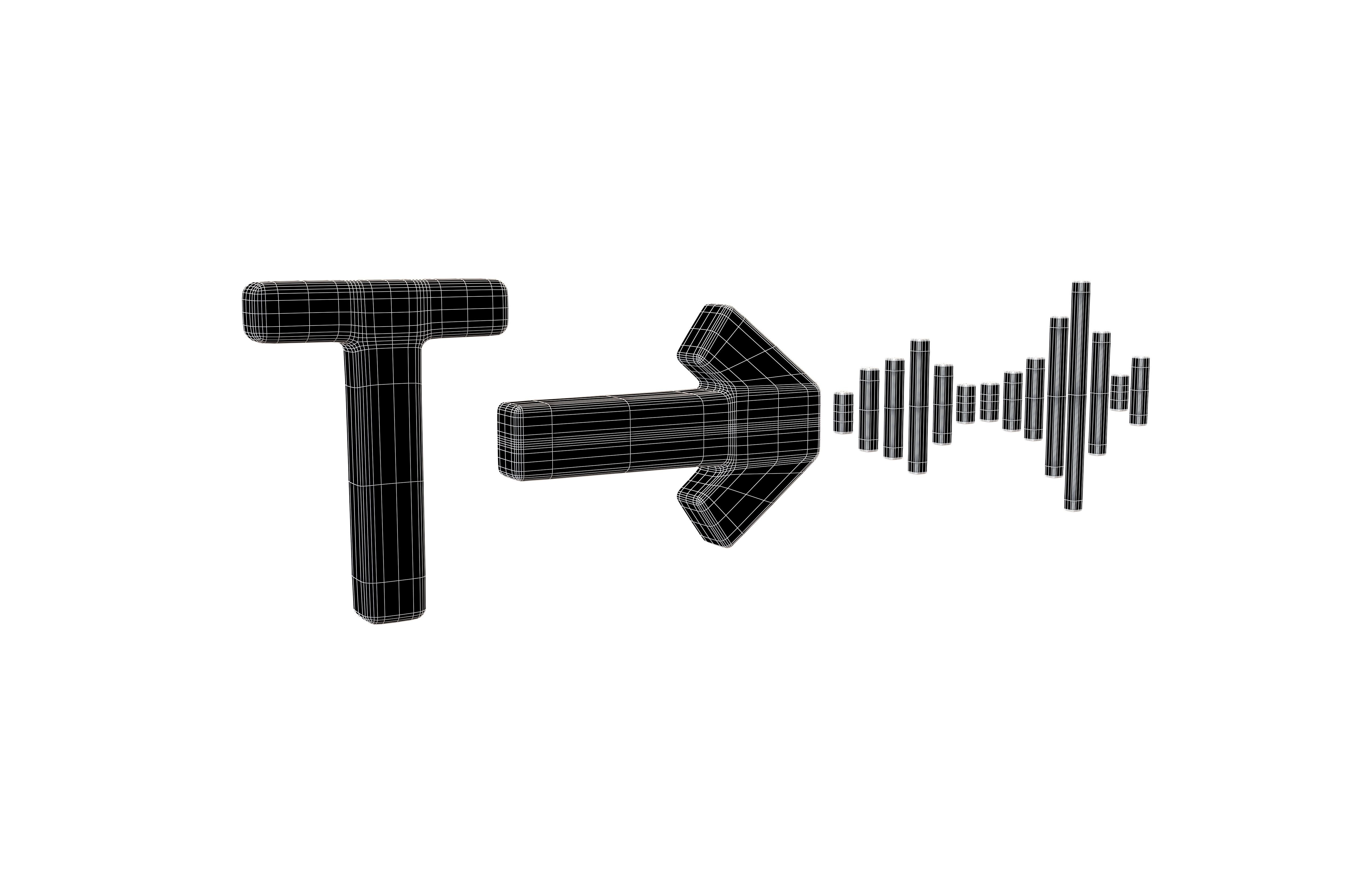 3D model Text To Speech Icon v1 001 VR / AR / low-poly | CGTrader